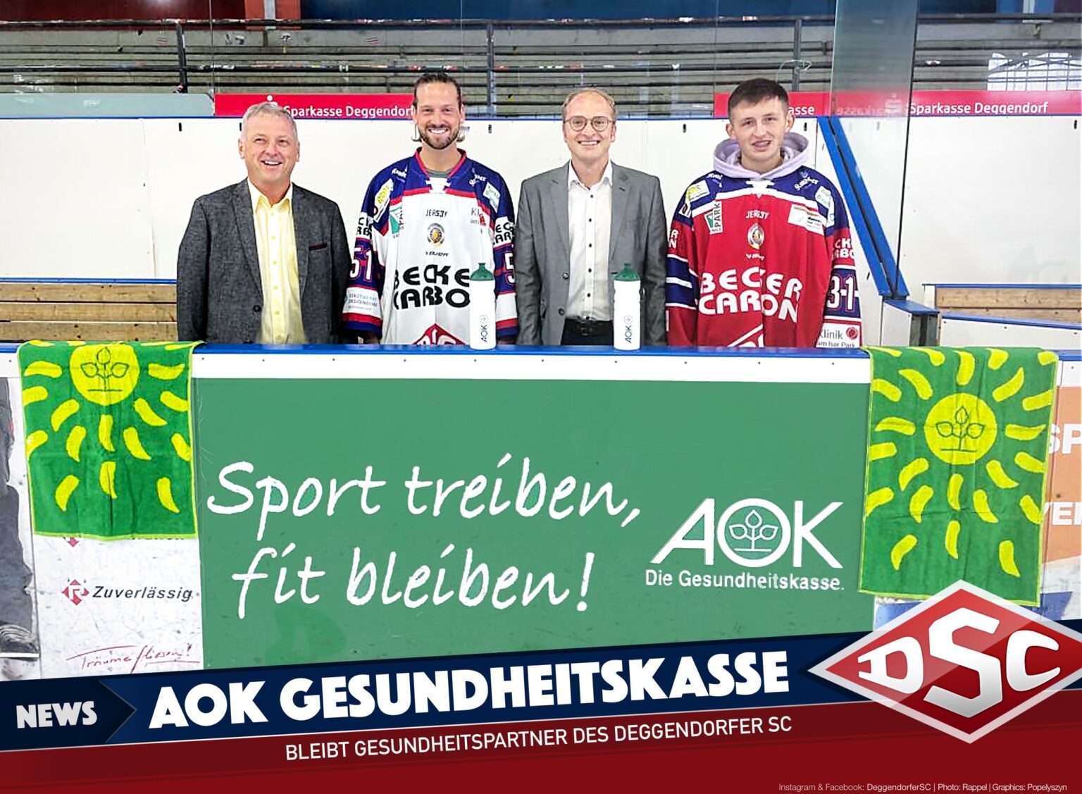 Die AOK bleibt Gesundheitspartner des DSC – Deggendorfer SC