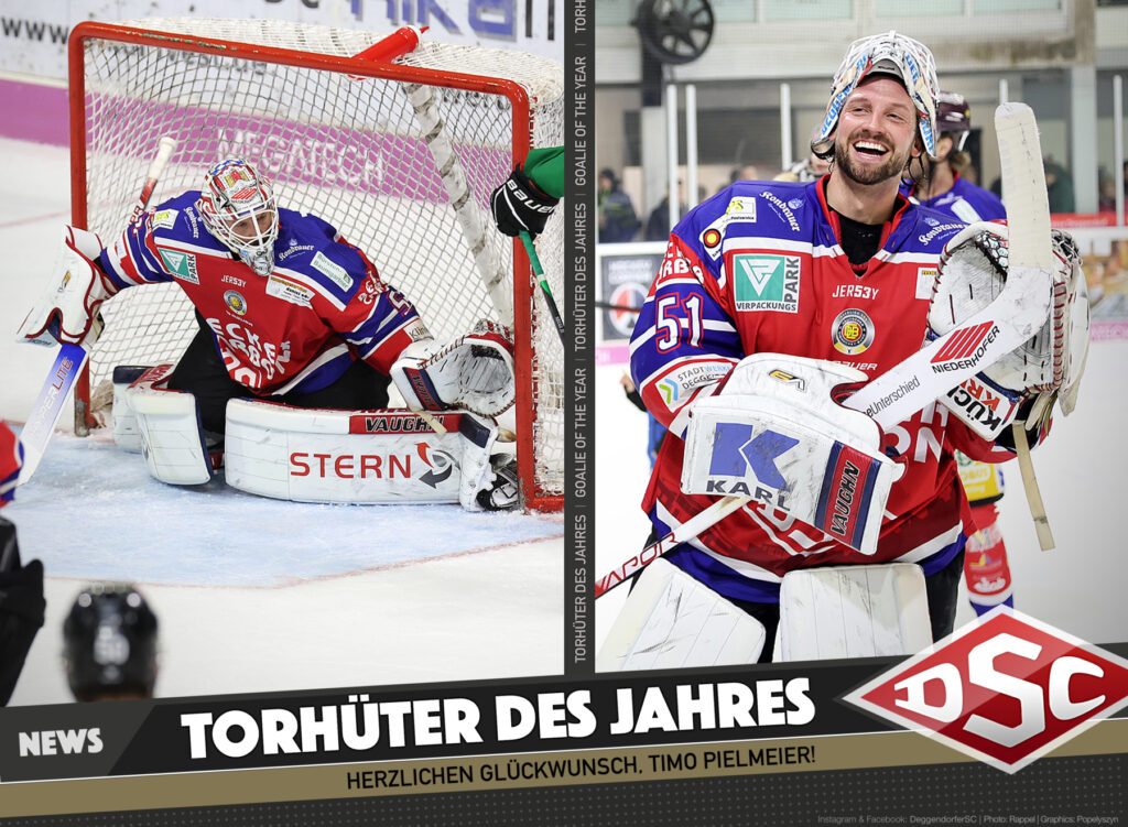 Timo Pielmeier ist Torhüter des Jahres – Deggendorfer SC