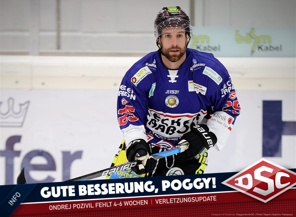 Update aus dem Lazarett: Auch Ondrej Pozivil fehlt dem Deggendorfer SC wochenlang – Deggendorfer SC